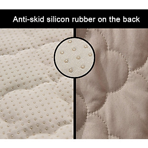 CHHKON Waterproof Nonslip Recliner Cover Stay in Place Dog Couch Chair Cover Furniture Protector Ideal Sofa Slipcovers for Pets and Kids (Beige, 23'')