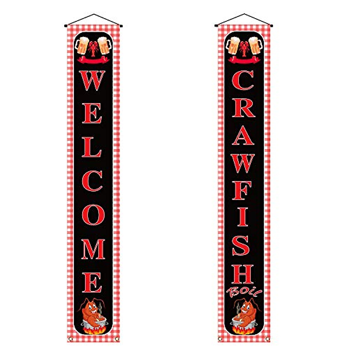 Crawfish Boil Party Decorations and Supplies Crawfish Boil Welcome Sign Banner Crawfish Boil Birthday Party Baby Shower Decoration Outdoor Front Porch