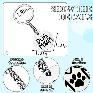 Dog Mom Keychain for Women Mother’s Day Gift Keychain Funny Dog Tag Pendent Mother Keychain from Daughter Son for Birthday Christmas Mother’s Day Thanksgiving Gift