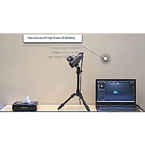 EinScan Pro HD Handheld 3D Scanner with Industrial Pack, Color Pack, Solid Edge Shining3D CAD Software, 0.2mm Resolution, 0.04mm Accuracy for Reverse Engineering, 3D Modeling, Art, Design, Healthcare