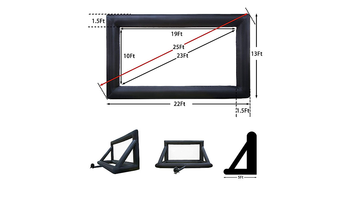 Yimukaka 25Ft Inflatable Movie Screen for Outdoor Fun