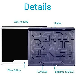 NOBES Toys for 3-10 Years Old Boys Girls, 15-Inch Large LCD Writing Tablet Drawing Tablet for Kids & Adults, Toddler Doodle Board, Drawing Pad, Holiday Birthday Gifts for Kids Age 3 4 5 6 7 8 (Blue)