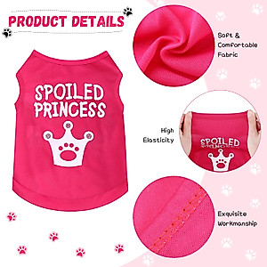 Jexine 6 Pack Dog Shirt Puppy Clothes for Chihuahua Dog T Shirt Girl Dog Clothes Breathable Dog Outfit Dog Costume Summer Cat Dog Clothes Dachshund Puppy Accessories Printed Dog Shirts (Medium)