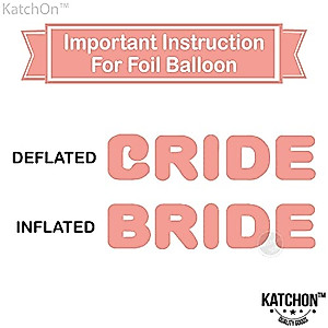 KatchOn, Bride Balloons Rose Gold Set - 16 Inch, Pack of 15 | Rose Gold Bride Balloon, Latex Balloons | Bride Balloons Bachelorette Party Decorations | Bride Decorations | Bridal Shower Decorations