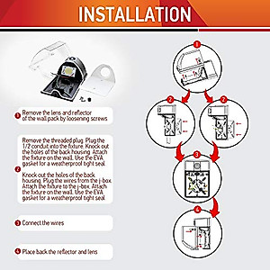 OSTWIN LED Wall Pack Outdoor Light with Photocell 18W 2256Lm 100-277V 5000K Daylight - Dusk Till Dawn Wall Pack - Outdoor Security Light - DLC & ETL Listed - 100W MH/HPS Replacement - 2 Pack