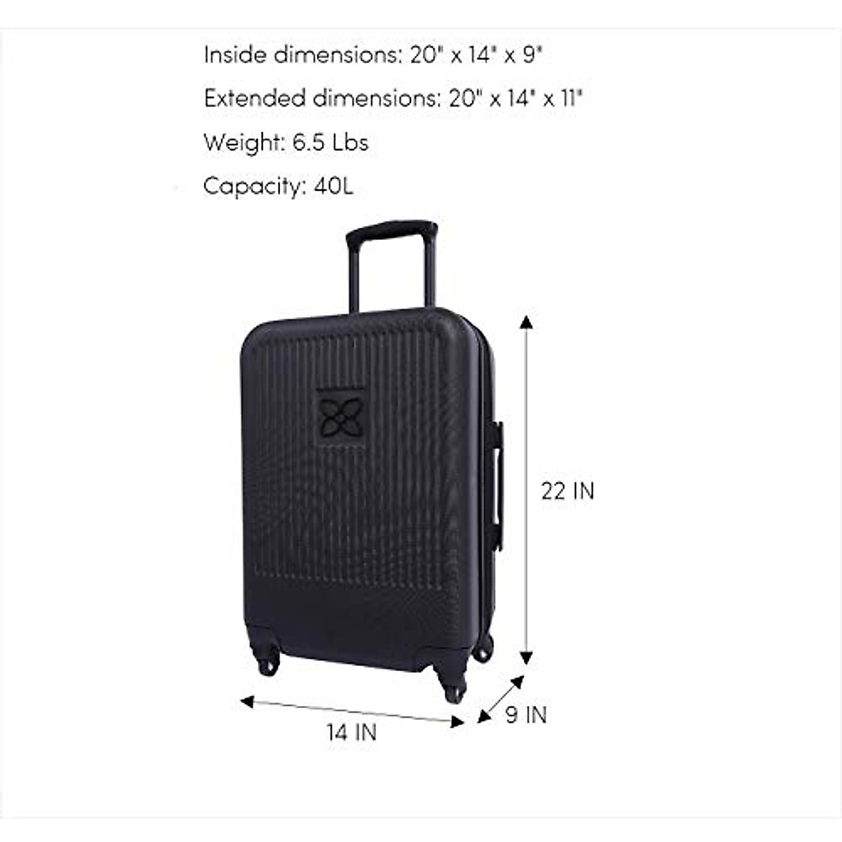 Sherpani Meridian, 22 Inch Travel Hardside Luggage, Durable Hardshell ...