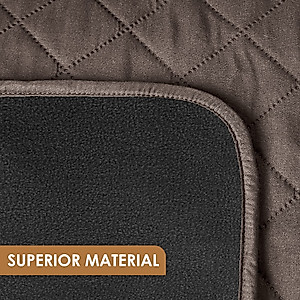 STONECREST Heated Seat Cushion Pad, Breathable Comfort Universal Seat Covers, Seat Protectors (Faux Leather, 12V-Fawn Grey)