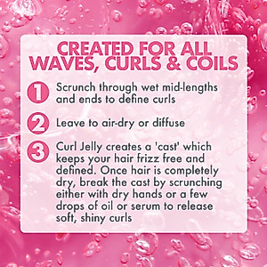 Umberto Giannini Curl Jelly Scrunching Jelly 7 fl Oz - Frizz Solution Defining Hair Gel for 2a-4c Curly, Wavy, Coily Hair - Vegan & Cruelty-Free