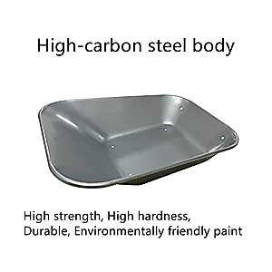 Kid Wheelbarrow Childs Wheelbarrow Metal Wheelbarrow for Kids Wheel Barrel 2 Wheel Toddler Wheel Barrow Toy Garden Tools Gift(Silver)