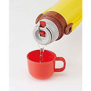 Skater SKDC4-A Children's 2-Way Stainless Steel Water Bottle with Cup, Pikachu, 21 Face, Pokemon, 15.2 fl oz (430 ml)