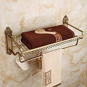 OMOONS Towel Rack Antique Towel Rack Brass Towel Rack Bathroom Towel Rack