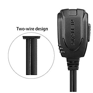Retevis RT29 Walkie Talkie Earpiece, Compatible RT29 RT47 RT47V RT48 RB23 RB46 RT83 RT87 Ailunce HD1 Motorola EX500 GP328Plus Two Way Radio, Covert Acoustic Tube Headset with Mic(1 Pack)