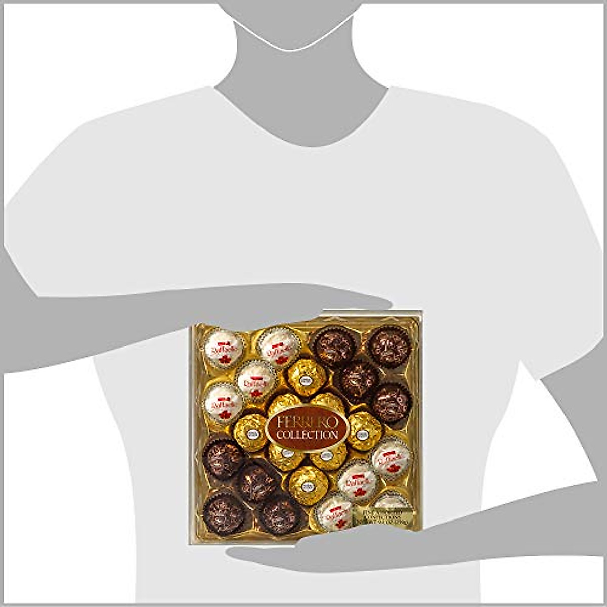 Ferrero Collection Premium Gourmet Assorted Hazelnut Milk Chocolate, Dark Chocolate and Coconut, A Great Easter Gift, 24 Count