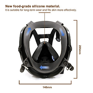 Full Face Respirаtor Reusable, Cover Organic Vapor Anti-fog mask,Full Face Cover, for Paint, Against Dust, Formaldehyde, Polishing, Staining, Car Spraying, Sanding, Cutting and other work protection