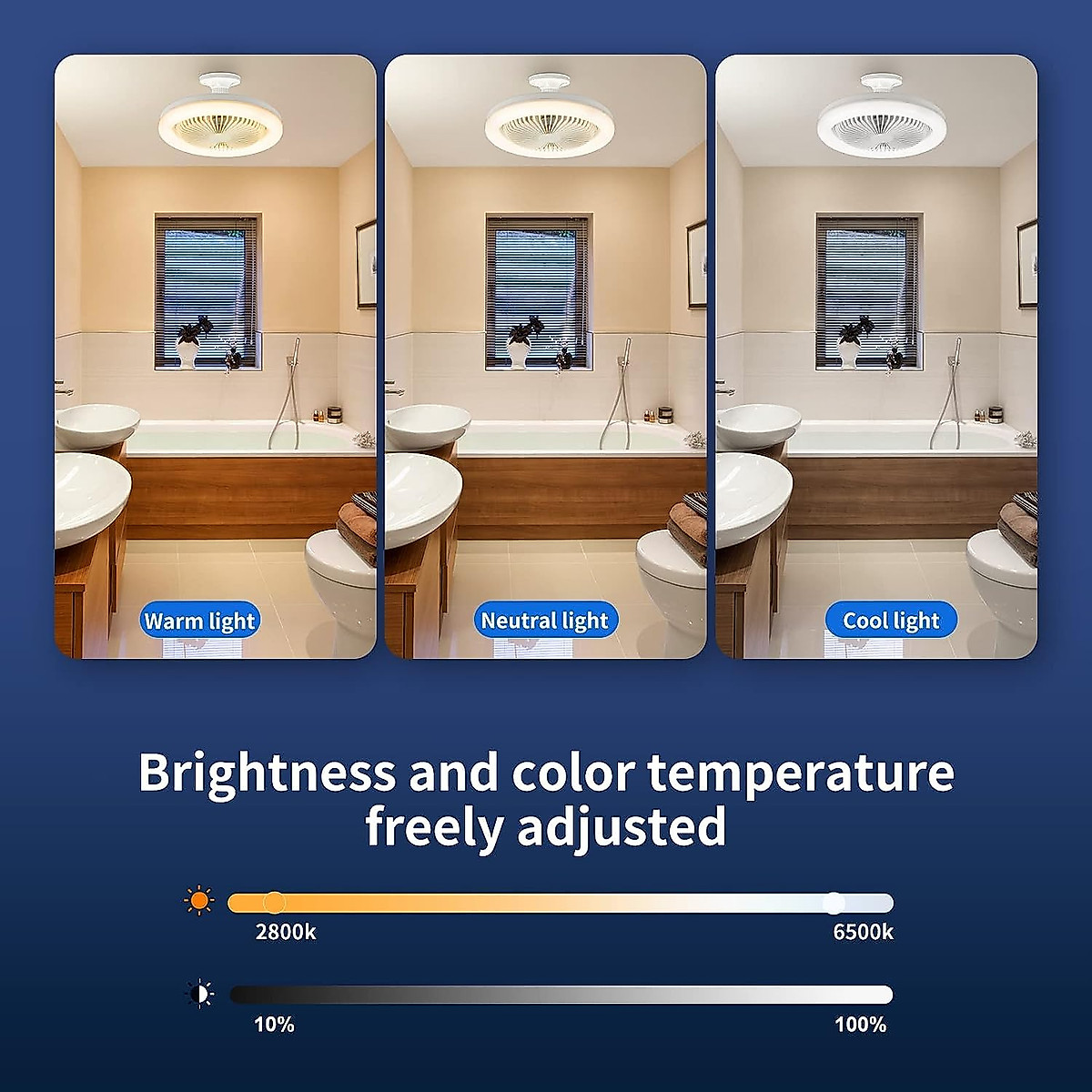 𝟮𝟬𝟮𝟯 𝗡𝗲𝘄 Ceiling Fans with Lights | Ceiling Fans with Lights and Remote Control E26 | Light Fixture Ceiling Fan Dimmable LED Reversible Blades Timing for Bedroom, Kitchen, Living Room