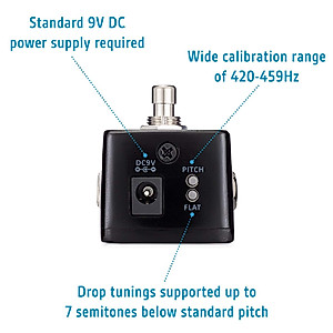 KLIQ TinyTune Pro Stage Tuner Pedal for Guitar and Bass and KLIQ Airlink 5.8 GHz Rechargeable Wireless Audio Guitar System Digital Transmitter/Receiver Set