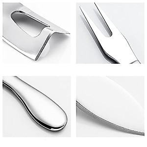 Cheese Knife Set for Gold,Premium Stainless Steel Cheese Knife Collection for Charcuterie with Spreader,Fork and Case