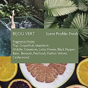 Raw Spirit Bijou Vert Perfume | Fresh, Citrus Unisex Cruelty-Free Fragrance | Eau de Parfum Rollerball, 0.25 fl oz/7.5mL