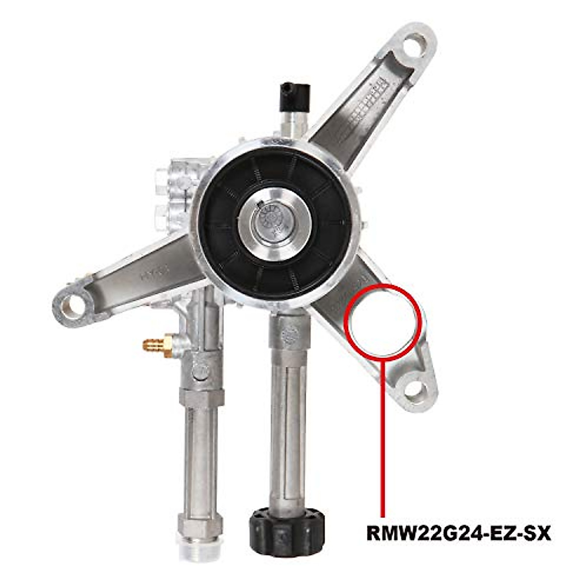 AR High Pressure Washer Pump 2400 PSI RMW22G24-EZ -SX, Vertical 7/8" Shaft Power Washer Replacement Pump Head with Easy Start Valve by ANNOVI REVERBERI