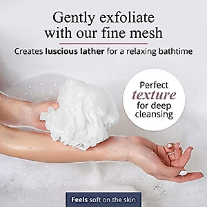 MainBasics Bath Shower Loofah Sponge Pouf Body Wash Scrubber (Set of 3)