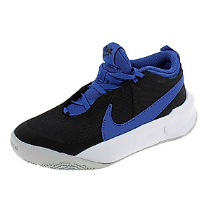 Nike Kid's Team Hustle D10 GS Basketball Shoe, Black/Game Royal-photon Dust, 5 Big Kid