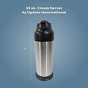 Update International SV-100 Cream Server, 33 Oz, Silver