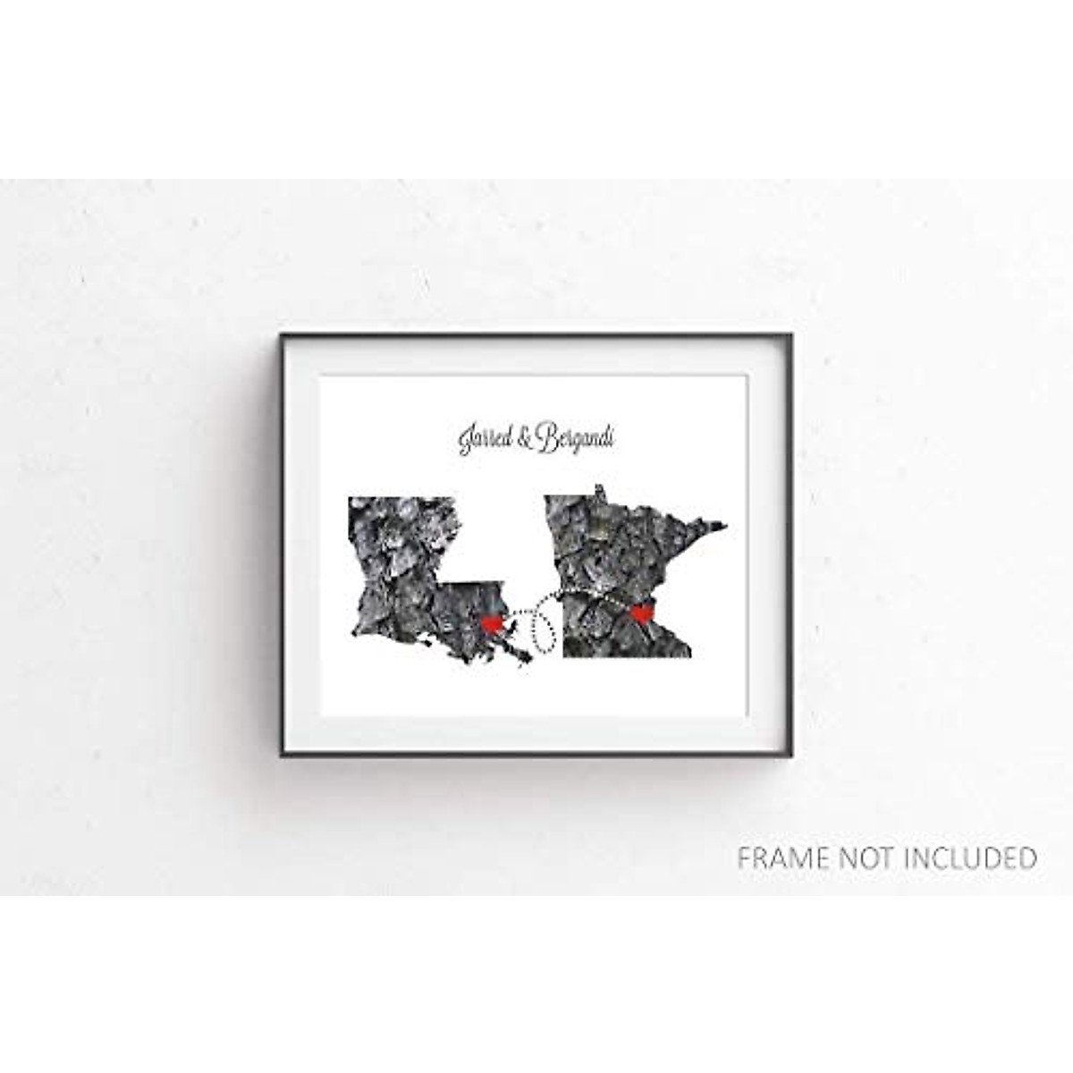 Any Two States Love Wedding Gift