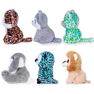 My OLi 5" Plush Toys Set: Stuffed Animals Bundle - Cute Animals Toys Pack of 6 for Babies & Kids