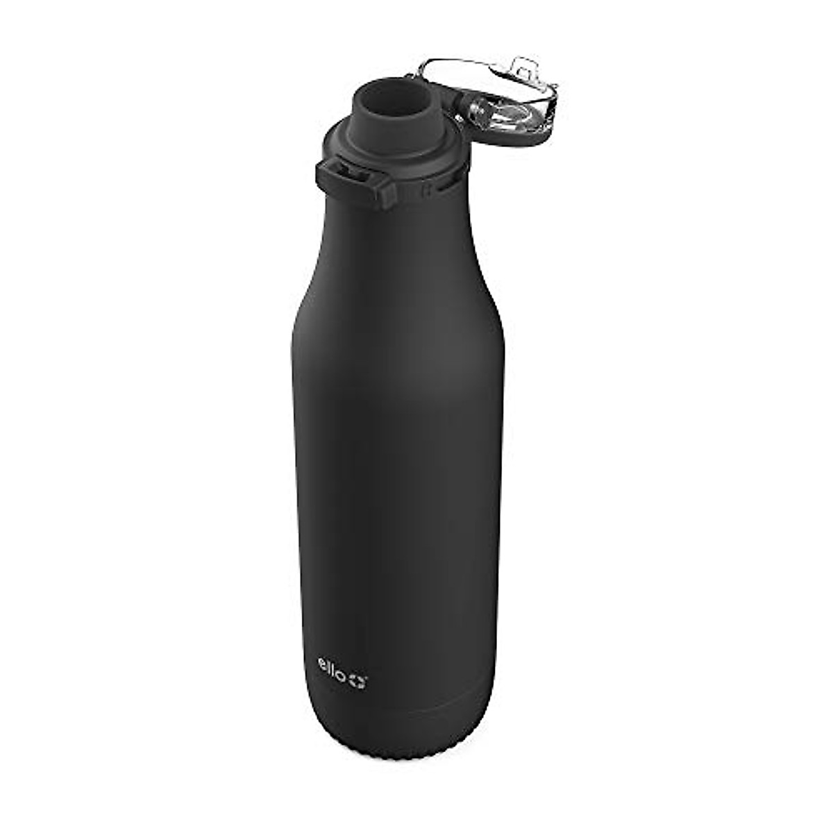 Ello Riley 18oz Vacuum Insulated Stainless Steel Water Bottle with Flip Lid, Black, 18 oz.