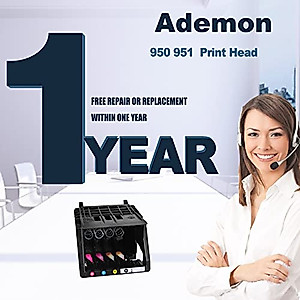 950printhead 8600 950 951 950xl 951xl Printer Head Compatible with HP Officejet Pro 8100 8620 8610 8650 251DW 276DW Print Head,printhead Replacement Kit Printer Replacement Parts