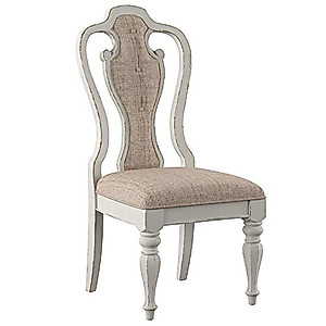 Liberty Furniture Industries Magnolia Manor Splat Back Up Side Chair, W20 x D25 x H45, White