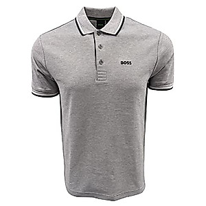 Hugo Boss Mens Paddy Moisture Manager Pro Edition Polo Shirt 50249000 (Grey, Large)