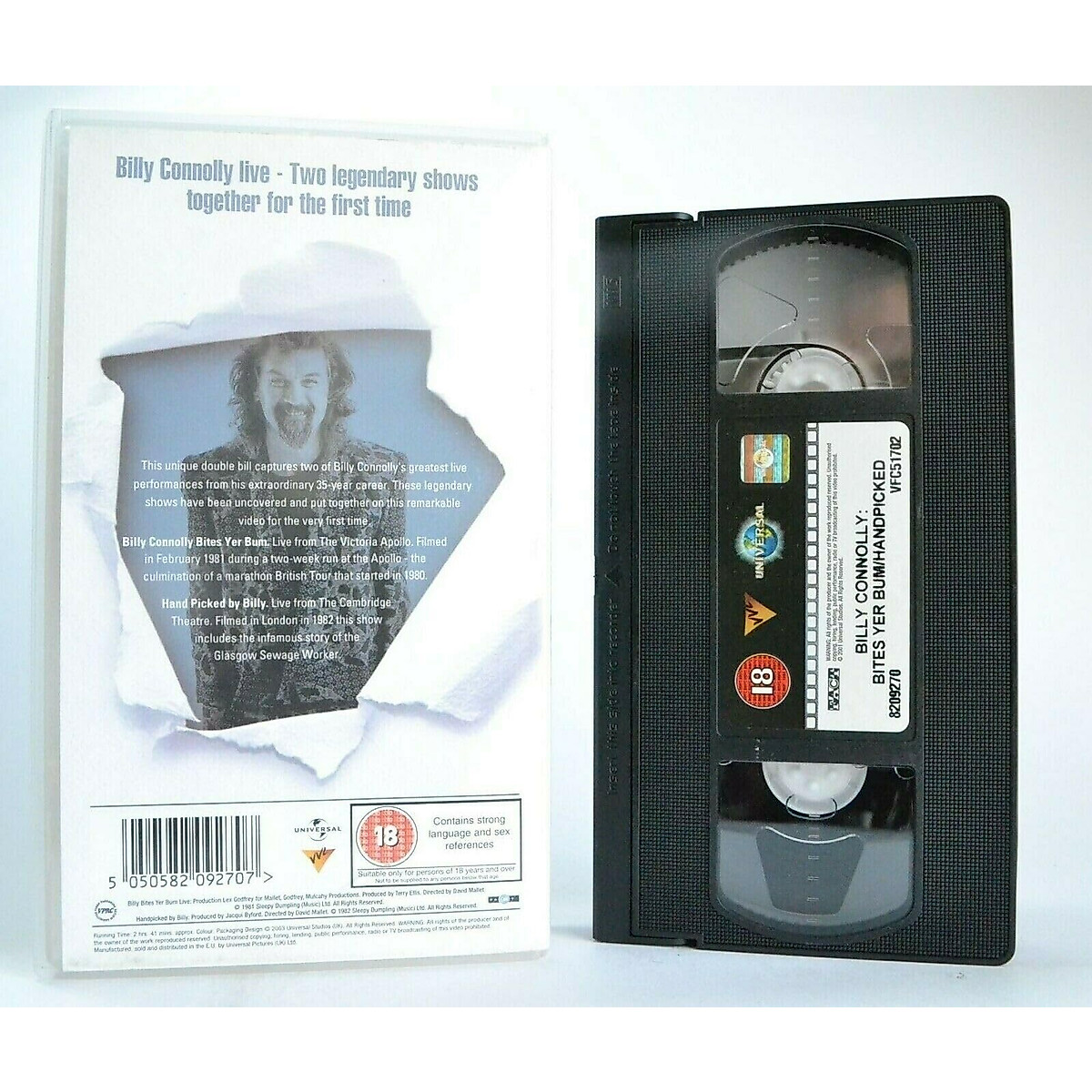 Billy Connolly: Bites Yer Bum (1980)/Handpicked (1981) - Live Comedy Shows - VHS