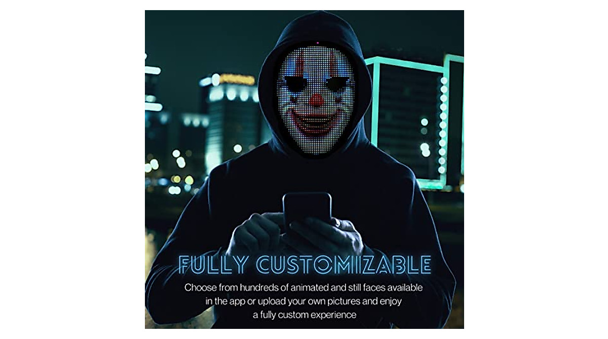Magnetic Man LED Mask - Customizable Face Transformation for Parties