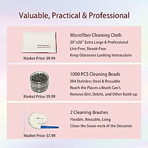 Gnimihz Wine Decanter - Handmade Lead-free Crystal Swan-neck Decanter, Elegant and Effective Wine Accessories, Wine Gifts, 1500ml