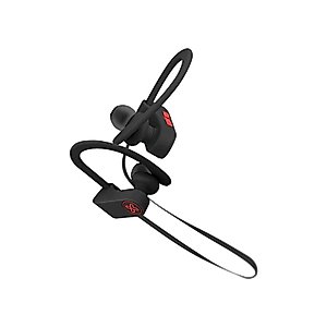 Klipxtreme JogBudz II Sports Earphones with Mic Lightweight Water-Resistant Earbuds with Ear Hooks Compatible with Siri and Google Voice, Wireless Headphones (Black)