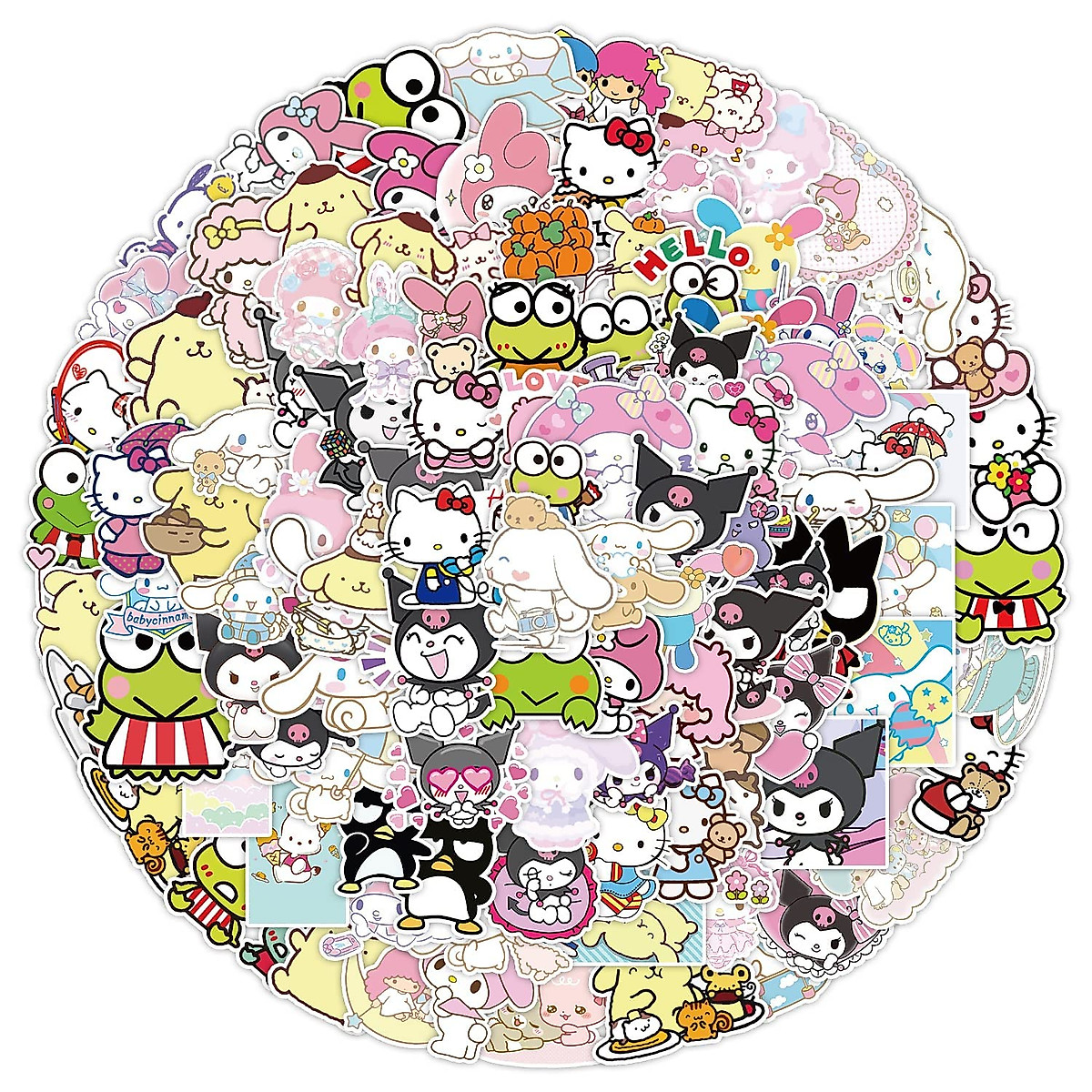 TUMAJI 100Pcs Cute Stickers Pack, Vinyl Waterproof Stickers Decals for Laptop, Phone, Bumper, Skateboard, Water Bottle, Anime Stickers for Boys Girls Adults