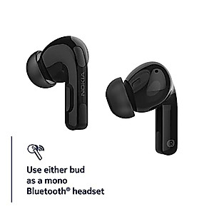 Nokia Go Earbuds+ True Wireless Earbuds TWS-201BK - Portable Bluetooth 5.0 in-Ear Headphones with Touch Control - Comfortable Fit, Voice Assistant-Enabled, 26 Hours Use with Charging Case - Black