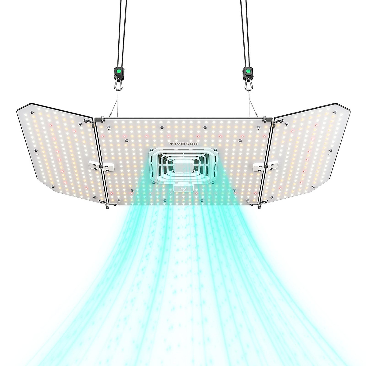 VIVOSUN AeroLight Wing AW200SE, LED Grow Light 200W with Integrated Circulation Fan, Compatible with App, Used with Growhub Controller E42A/E25 to Achieve More Functions for 4x2/3x3 Grow Tent