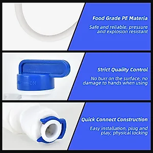 Refrigerator Water Line Kit, CGELE Ice Maker Water Line Kit with 1/4" OD 39.4ft Water Line Reverse Osmosis Quick Connect Fittings Push To Connect Water Tube Fittings for Fridge Ice Maker