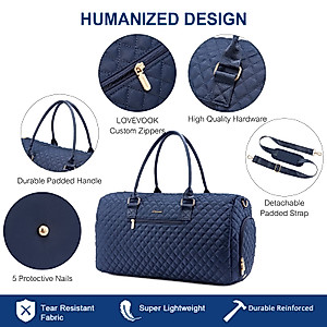 LOVEVOOK Travel Duffle Bag, Weekender Bag for Women with Toiletry Bag, Carry on Overnight Bag with Shoe Compartment, Gym Duffel Bag with Wet Pocket, Mommy Hospital Bags for Labor and Delivery