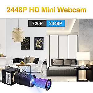 Hotpet 8MP Optical 10X Zoom 5-50mm Lens Webcam 2448P USB Industrial Camera with Sony (1/3.2”) IMX179 Sensor, Industrial Web Camera Support OpenCV for Linux Windows Android Mac,Plug&Play,UVC