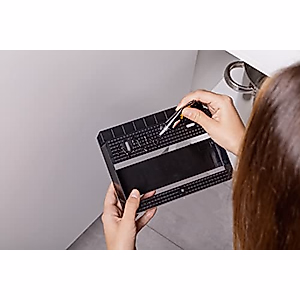 TATAY Kitchen Food Waste Compost Caddy Bin with Holder, 6L Capacity, Polypropylene, Made from 100% Recycled Materials, Black Colour. Measures 26,5 x 20,5 x 18,5 cm