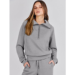 ANRABESS Women 2 Piece Outfits Sweatsuit Oversized Sweatshirt Sweatpants Tracksuit Sweat Lounge Matching Set 2025 Fall Trendy Grey Medium