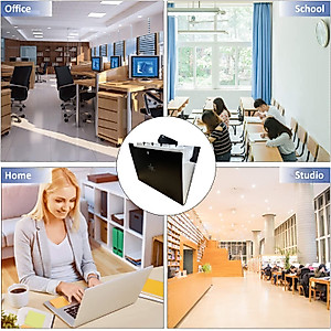 8 Pockets Letter A4 Paper Plastic Expandable Files Folder Snap Closure Accordion Document Organizer for School Office Home (Black)