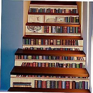 OSALADI PVC Stair Decor Staircase Wall Decor Staircase Decals Stairs Decals Sticker Decorative Paintings Applique Digital Thicken Stairs Stickers