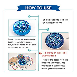 Hobbyworker Electric Clay Bead Spinner Kit with 3pcs Bead Trays 2pcs Bead Spinner Needles, 1000pcs Clay Beads and 1300pcs Seed Beads 8m Elastic Cord for Bracelet Necklace Jewelry Making (Patented)