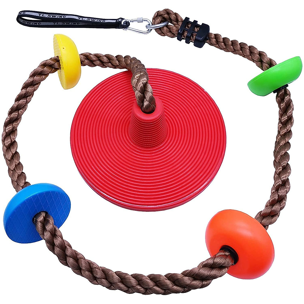 Xinlinke Tree Climbing Rope and Kids Disc Swing Seat Set Outdoor Backyard Playground Accessories