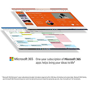 hp Stream Laptop, 14" HD Display, Intel Celeron N4120 Processor, 8GB Memory, 128GB Storage (64GB eMMC + 64GB USB), 1-Year Office 365 Webcam, HDMI, Wi-Fi, USB-C, Windows 11 Home, Jet Black