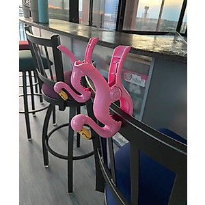 Performore 2 Pack of Flamingo Beach Towel Clips, Portable Towel Holder Clips, Secure Clips for Beach Chairs Deck Patio Pool Boat Cruise Lounge Chair Accessories (Pink)